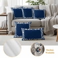Bold Alphabet Outdoor Waterproof Throw Pillow Covers Set of 2, 24"x24 ...