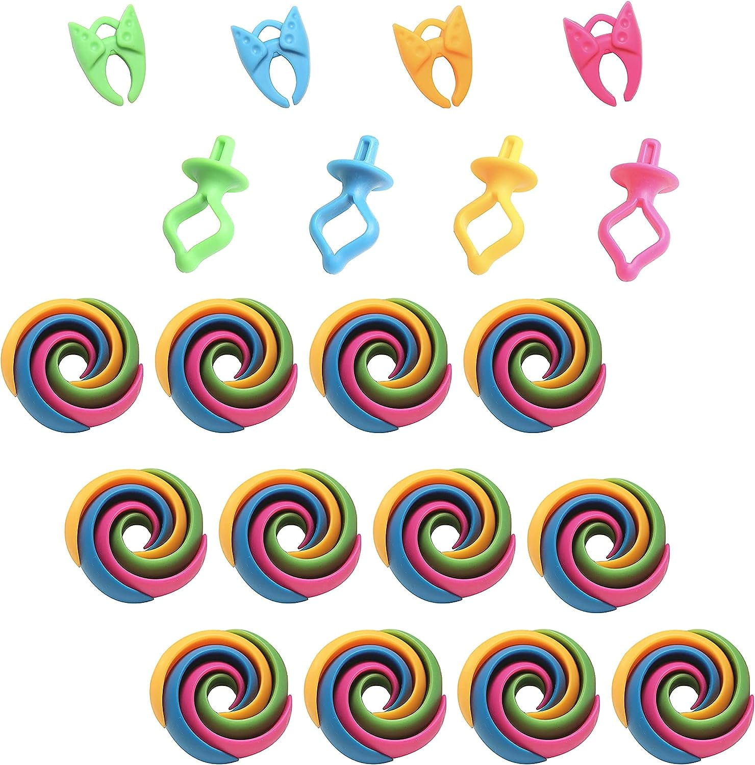 Silicone Thread Spool Savers 48 Huggers 4 Bobbin Clamps and 4 Bobbin ...