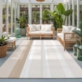 Abstract Stripe Area Rugs 5x7ft Classic Brown Lines Art Floor Rug Non ...