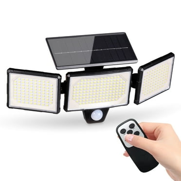 Claoner Solar Lights Outdoor, 106 LED 3000LM Solar Powered Motion Sensor Flood Lights with ...