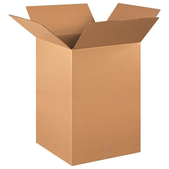 ZoroSelect Tall Corrugated Boxes, 16" x 16" x 26", Kraft, 10/Bundle ...