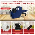 Perco Pro 2 Line Date Gun Kit: 16 Digits Labeler, Marker, Sticker ...