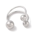 304 Stainless Steel Round Cuff Rings for Women Stainless Steel Color ...