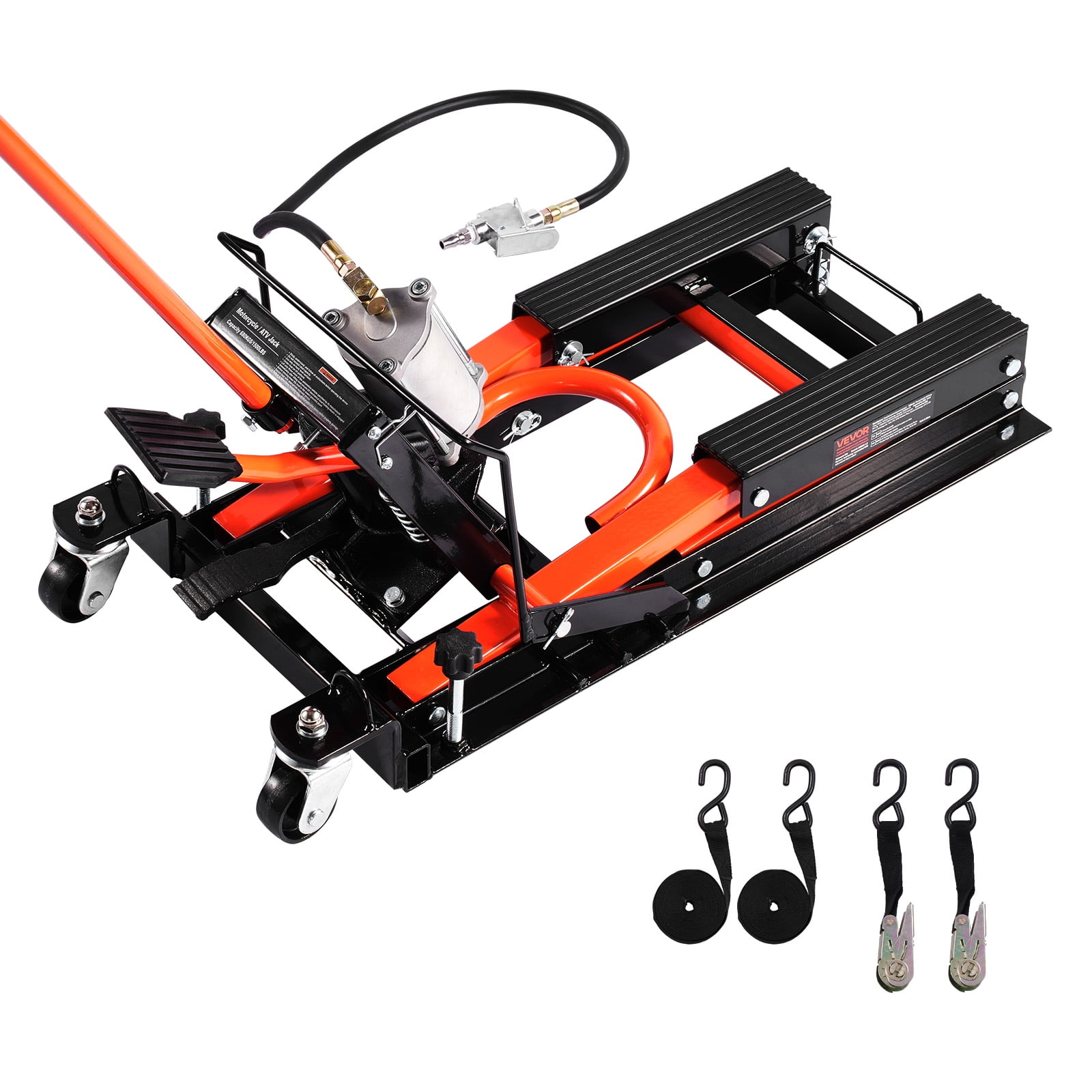 VEVOR 1500lbs Hydraulic & Pneumatic Motorcycle Jack Lift Hoist Stand ...