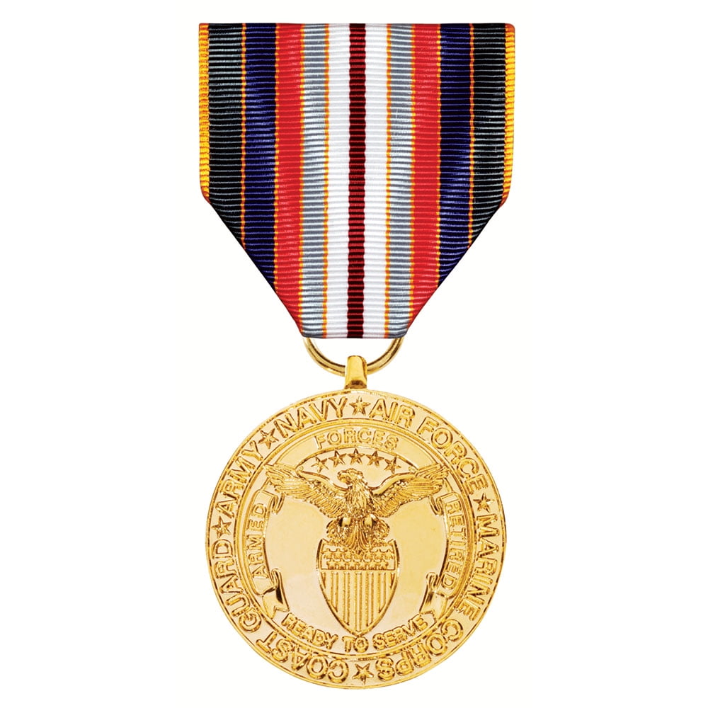 Armed Forces Retired Commemorative Medal Anodized - Walmart.com