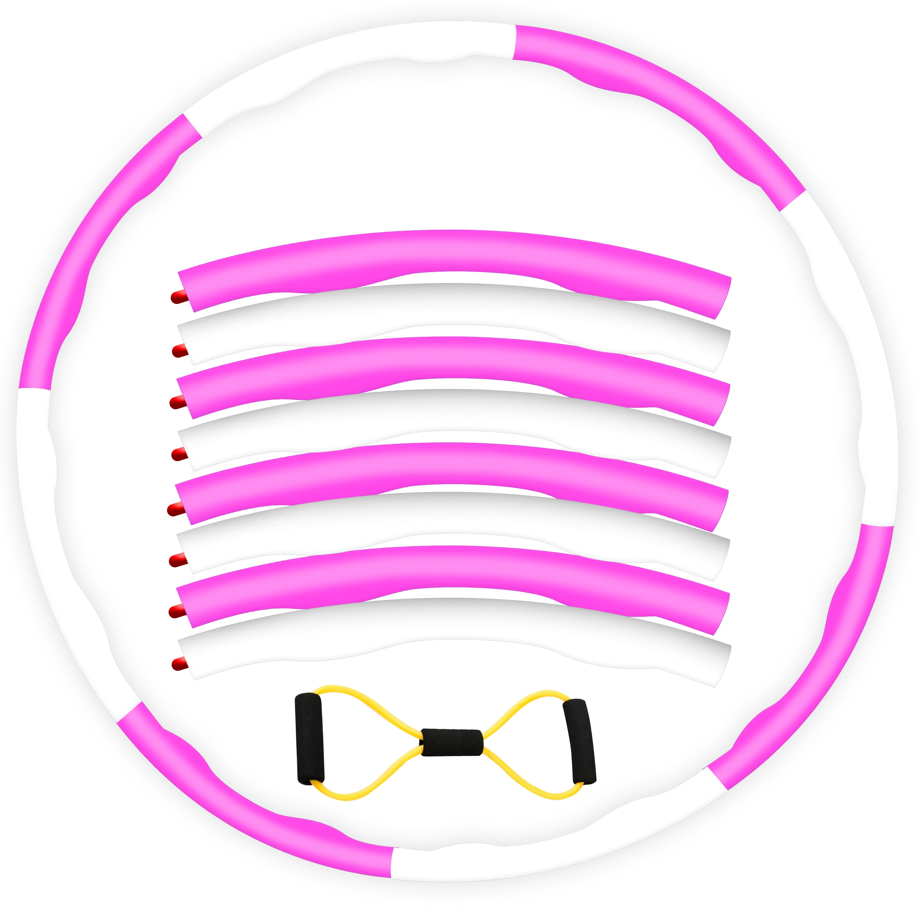 2lb Weighted Hula Hoop for Adults, Hoola Hoop for Exercise, 8 Soft ...