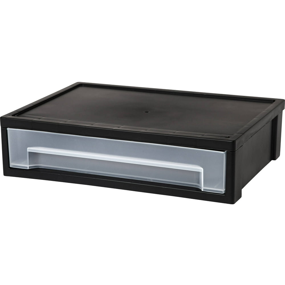 Iris Large Desktop Stacking Drawer Black Set Of 6