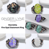 Henrietta Fire Opal Engagement Ring for Women Promise Ginger Lyne Collection - Walmart.com