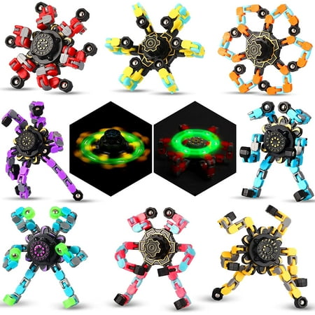 Xizioo 10 Pcs Transformable Spinner Glowing Spiral Twister Fingertip ...
