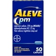 Aleve PM Pain Reliever & Nighttime Sleep Aid Caplets, 50 Count ...