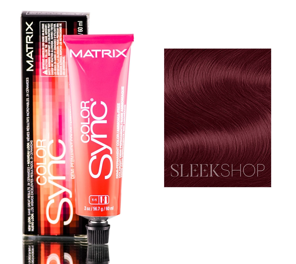 Matrix Color Sync, Hair Color, Demi-Permanent Haircolor - 6RV+ - Dark ...