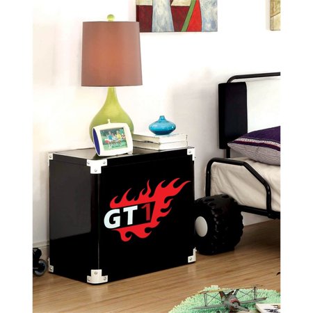 Rosebery Kids Metal Race Car Nightstand in Black | Walmart Canada