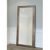 Contemporary Beveled Dark Brown Mirror - Walmart.com