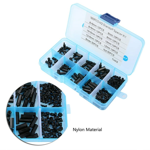 M2 Standoff Assortment Kit with Box, Male Female Standoffs Screws Nuts ...