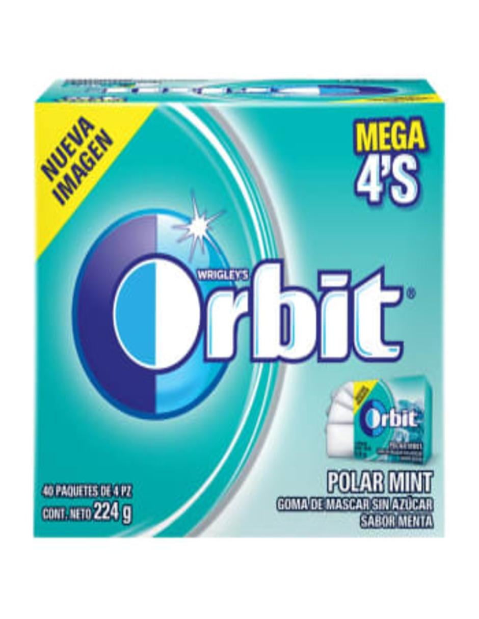 Pack de 24 Chicle Orbit 4s Menta de 40PZ Orbit Menta 40 pzas | Walmart en línea