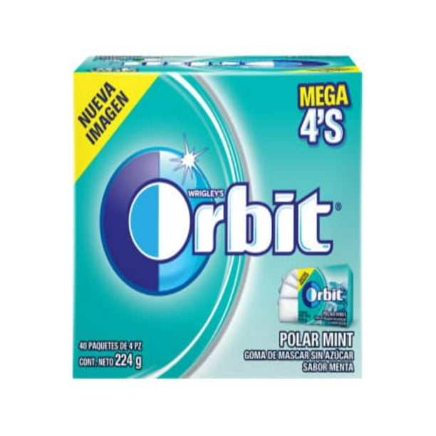 Pack de 24 Chicle Orbit 4s Menta de 40PZ Orbit Menta 40 pzas | Walmart ...