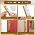 50 Pack Self Stick Push Pull Helper Stick on Drawer Pulls ABS Plastic ...