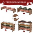 Wine Rack Freestanding Floor - 36 Wine Bottle Holder, Large Stackable ...