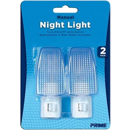 Prime Wire & Cable NLM2P Incandescent Manual Night Light - Pack of 2 ...