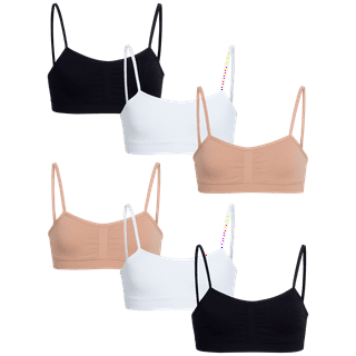 6 Pack Girls Padded Training Bra Pack – Crop Cami Training Bras for ...