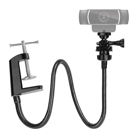 Camera Mount with Upgraded Desktop Jaw Clamp Flexible Gooseneck Mount ...