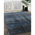 Ahgly Company Indoor Rectangle Mid-Century Modern SteelBlue Oriental ...