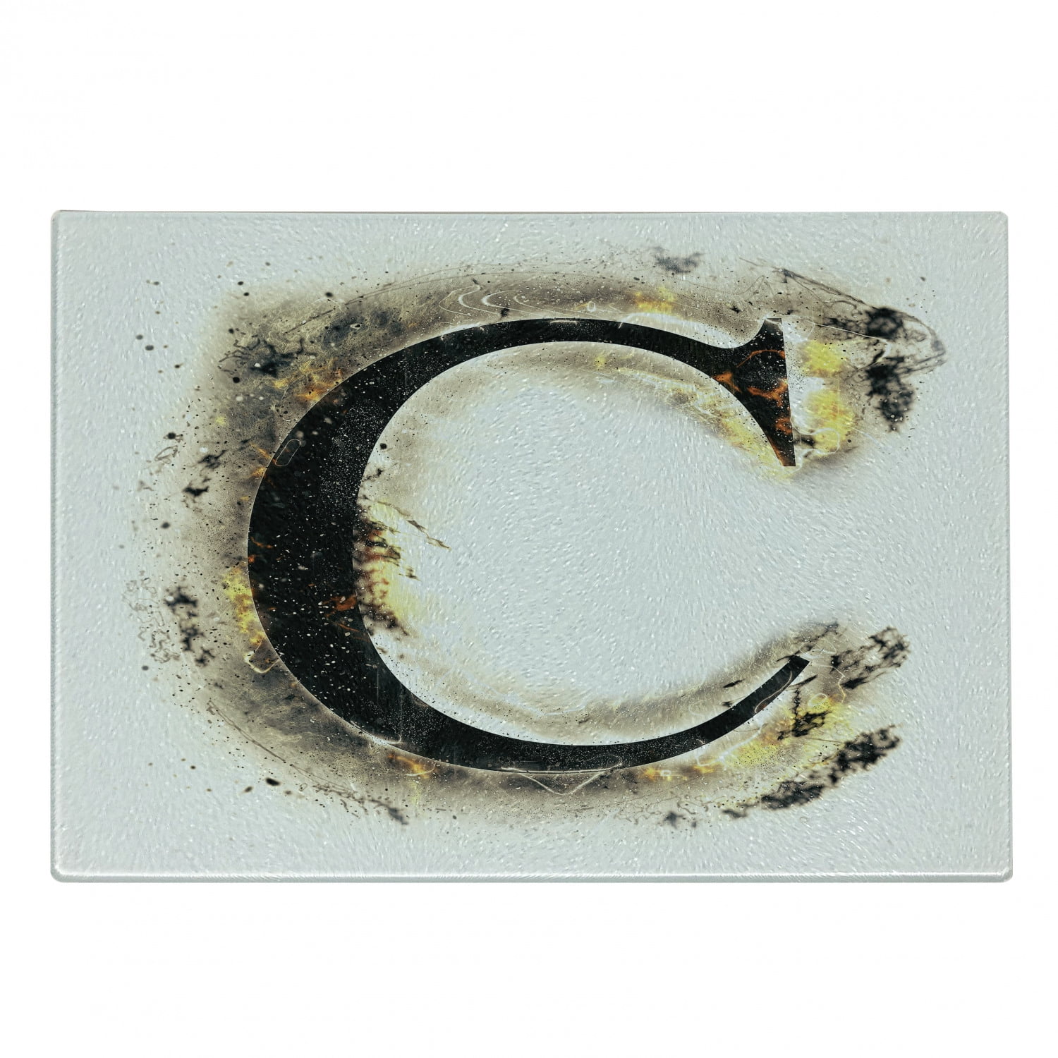 Letter C Cutting Board, Letter C Flaming Backdrop Combusted Alphabet ...