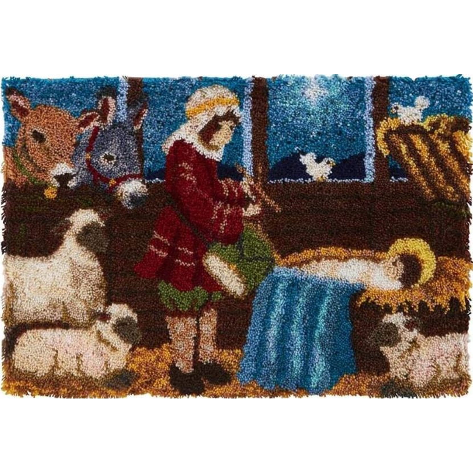Click here for Lovely Lust Christmas Nativity Scene Rug Making La... prices