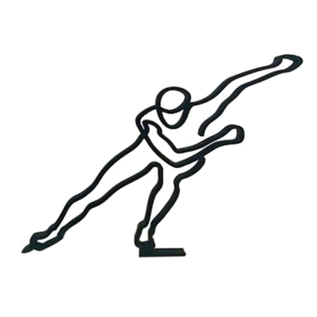Elegant Athlete Line Sculpture Ornaments Silhouette Craft Minimalist ...