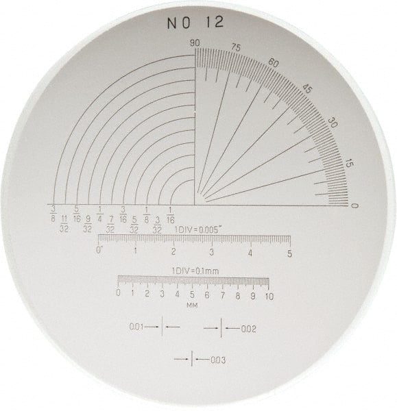 SPI 1 Inch Diameter, Optical Comparator Chart and Reticle - Walmart.com