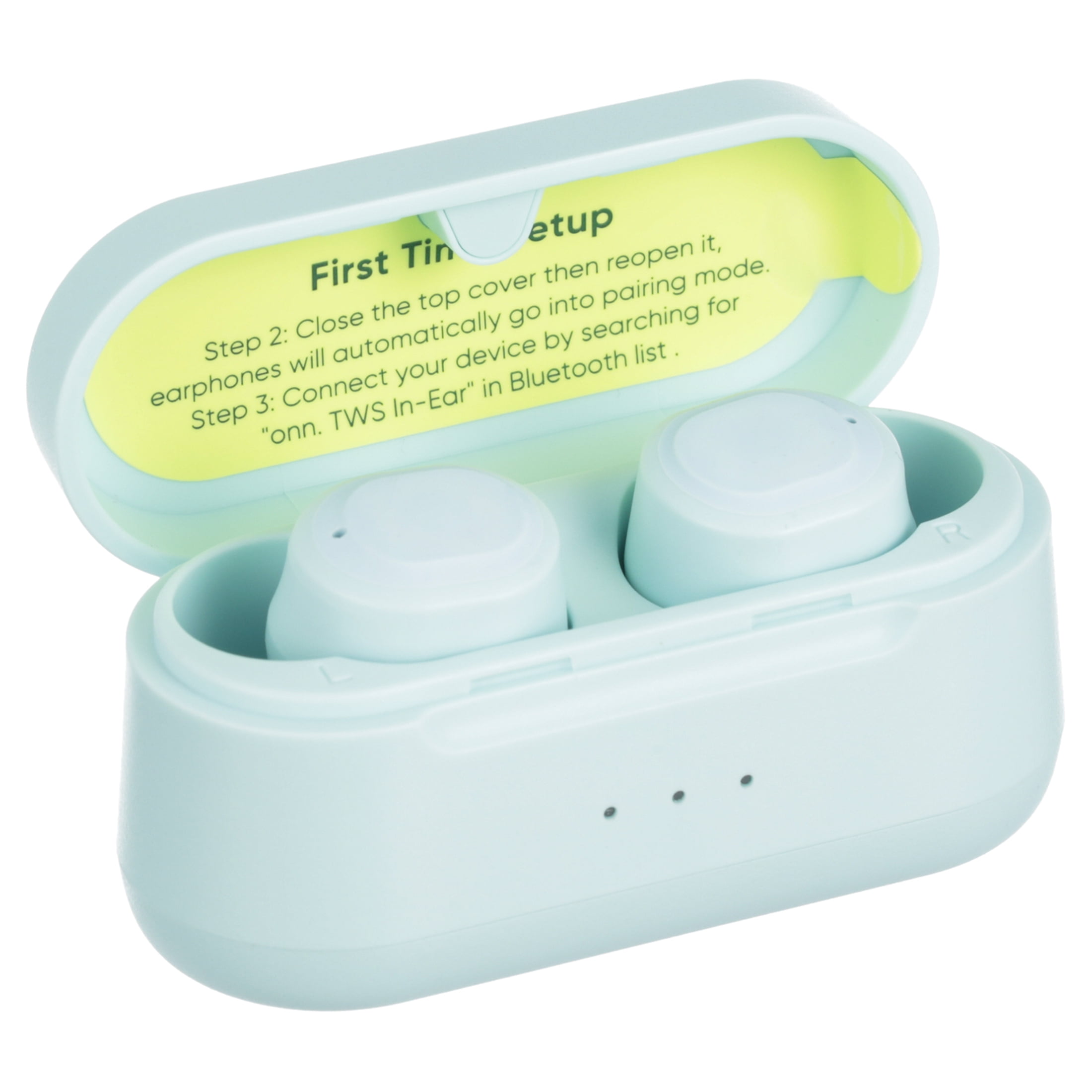 Onn. True Wireless Earbuds Aqua