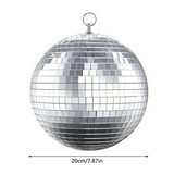 Jtweb Rotating Mirror Ball, Glass, Silver, 8 in - Walmart.com