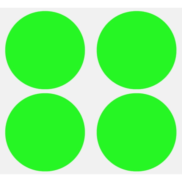 Royal Green Bright Colored Round 3 Inch Sticker (75MM) Neon Green ...