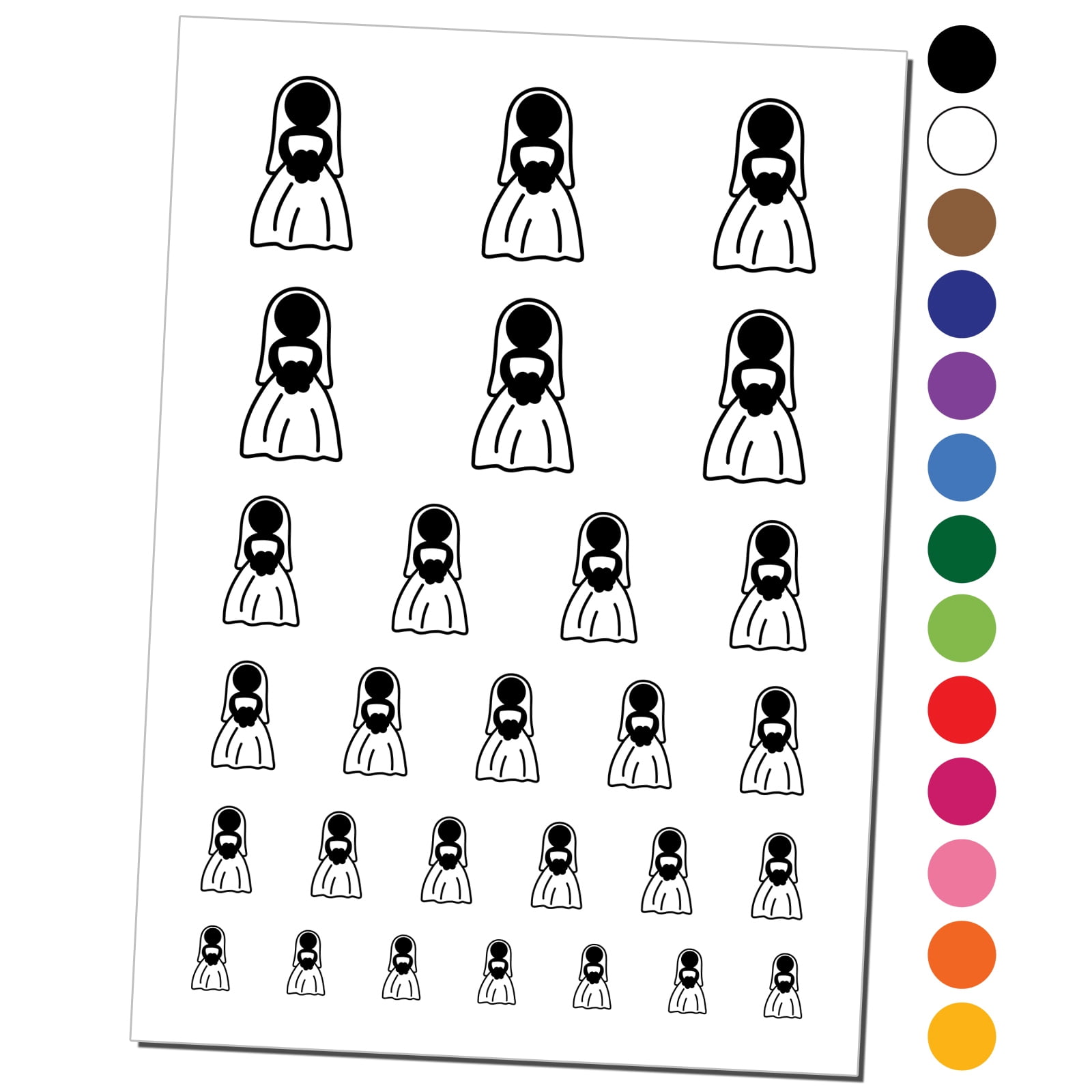 Buy Bride Symbol Wedding Water Resistant Temporary Tattoo Set Fake Body ...