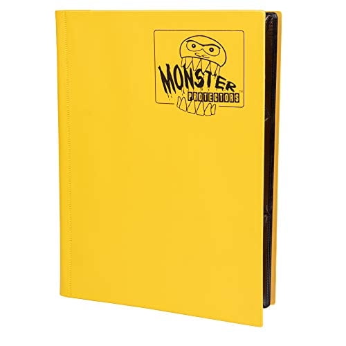 Monster Binder - 9 Pocket Trading Card Album - Matte Yellow - Holds 360 ...