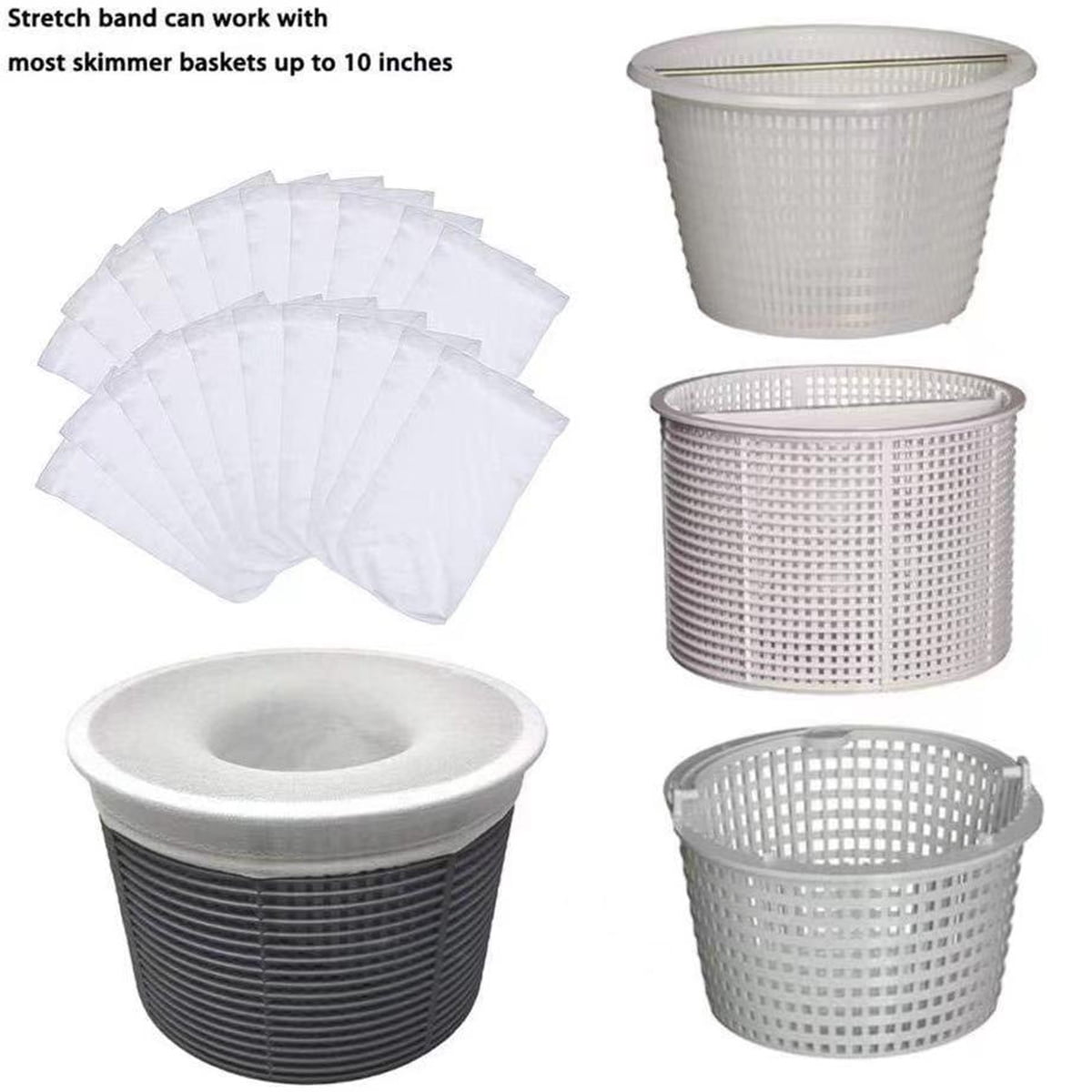 Pool Skimming Socks, Pool Filter Socks for Filters, Baskets & Skimmers ...