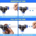 60 Pack 1/4" Quick Connect Tee Fittings for Drip Irrigation Tubing ...