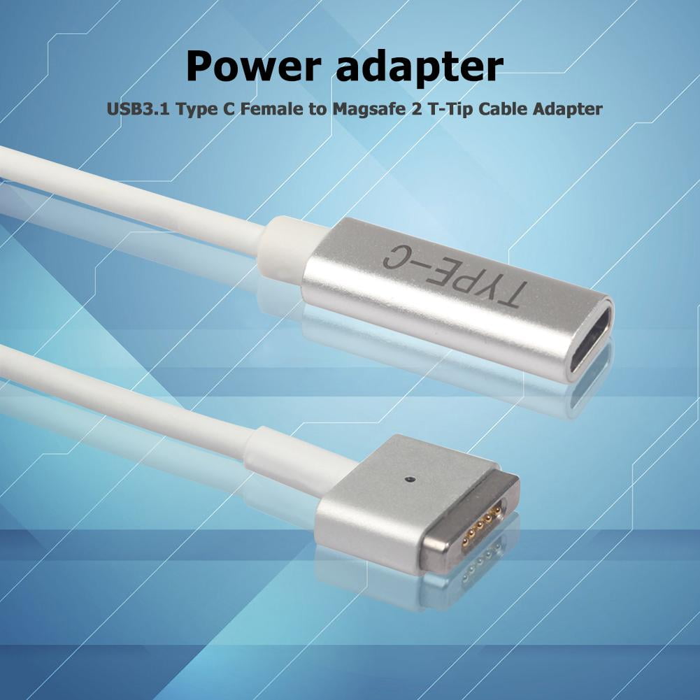 Cable adaptador de 90 W USB tipo C hembra a Magsafe 2 T-Tip para ...