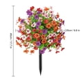UV Resistant Artificial Purple Violet Garden Stake Outdoor Lifelike ...