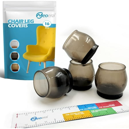 Chair Leg Covers to Protect Floors (Round Large Black) with Felt ...