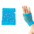 Oasiva Breathable Rave Gloves Half Finger Design Sparkling Mesh Fabric ...