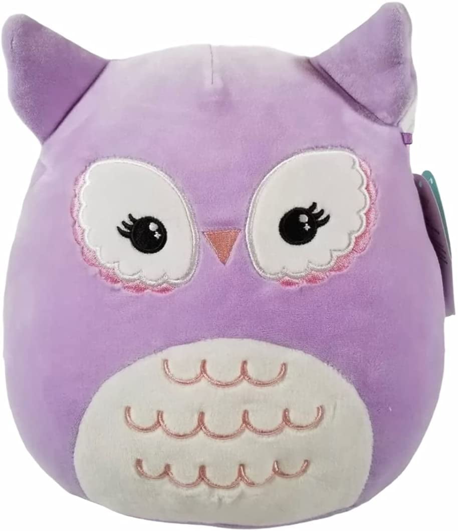Squishmallow Official Kellytoy Miranda 7 Inch Purple Owl Squishy Plush ...
