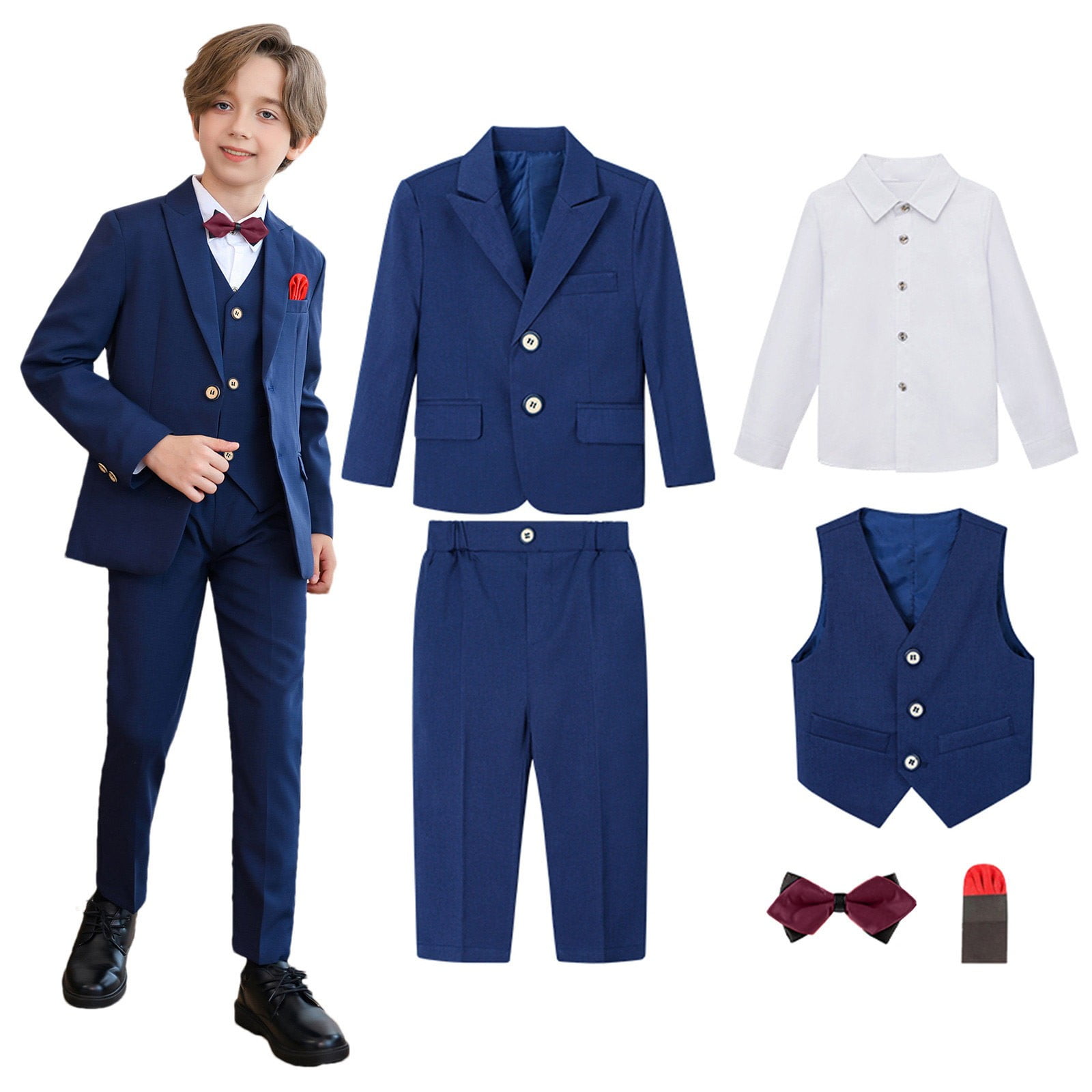 Click here for Yejammary Boys Gentlemen Tuxedo Suit 6 Pcs Wedding... prices