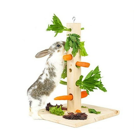 Hongchun Toy Lain Tree Rabbit for Snacking with Wooden Base and Stake ...