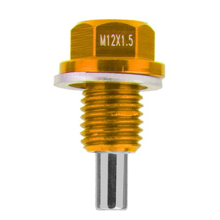 M12x1.5 Universal Golden Metal Anodized Engine Oil Pan Drain Plug ...