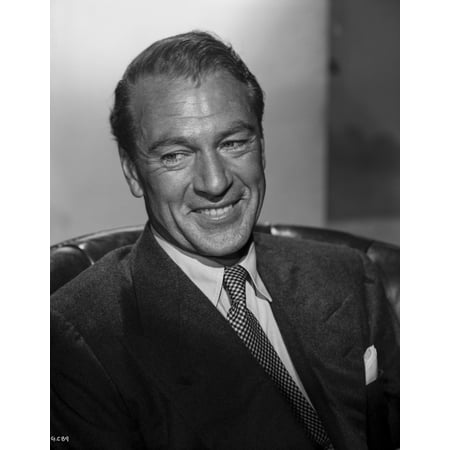 Gary Cooper smiling in Suit, Seated on Couch Photo Print (8 x 10 ...