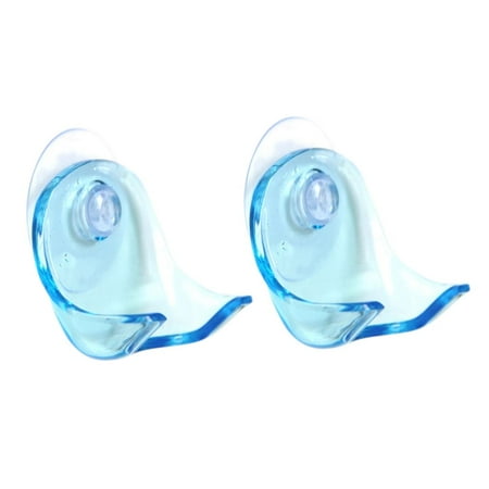 Ustyle 2PCS Plastic Super Suction Cup Razor Rack Clear Bathroom Razor ...