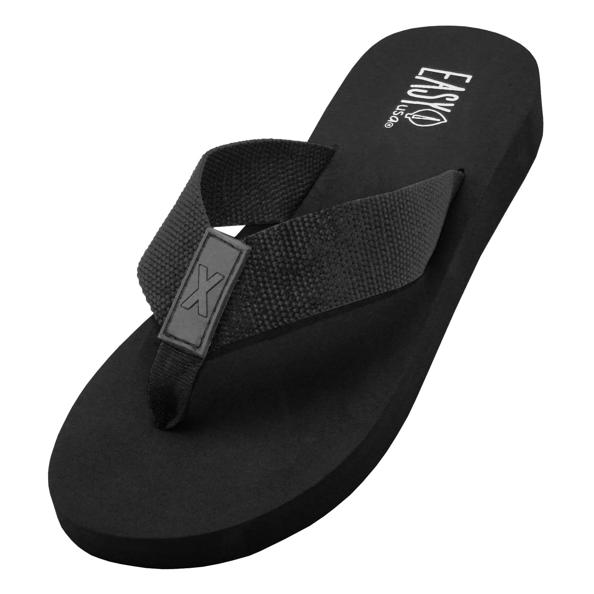 SNJ New Women's Thong Canvas Slide Beach EVA Foam Slide Flip Flop ...