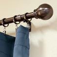 Ball 1" Single Drapery Rod & Hardware Set, 42"-120" Plated Oil Rubbed ...