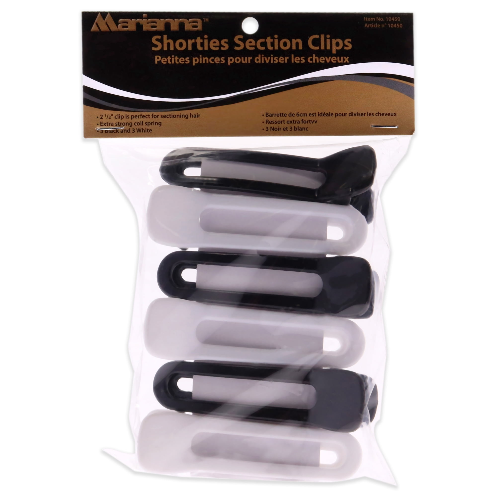 Clips para el cabello para mujer de Marianna, en blanco y negro, 6 ...